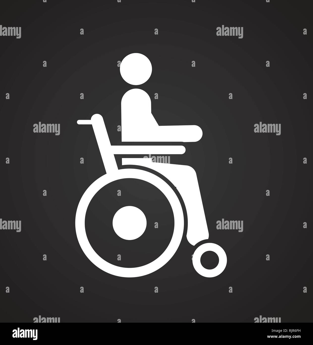 Disability icon on black background for graphic and web design, Modern ...