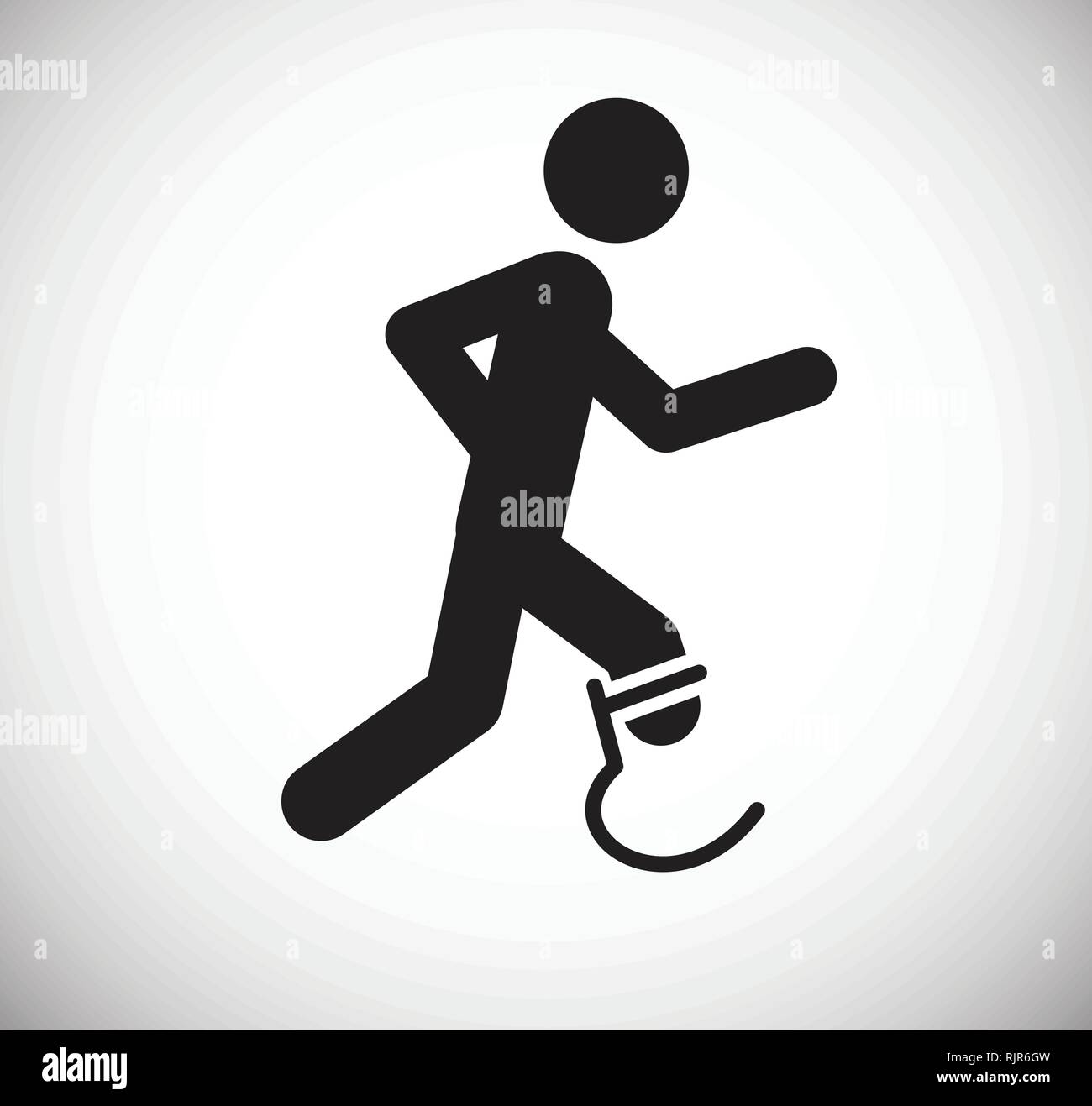 Disabled athlete icon on white background for graphic and web design ...