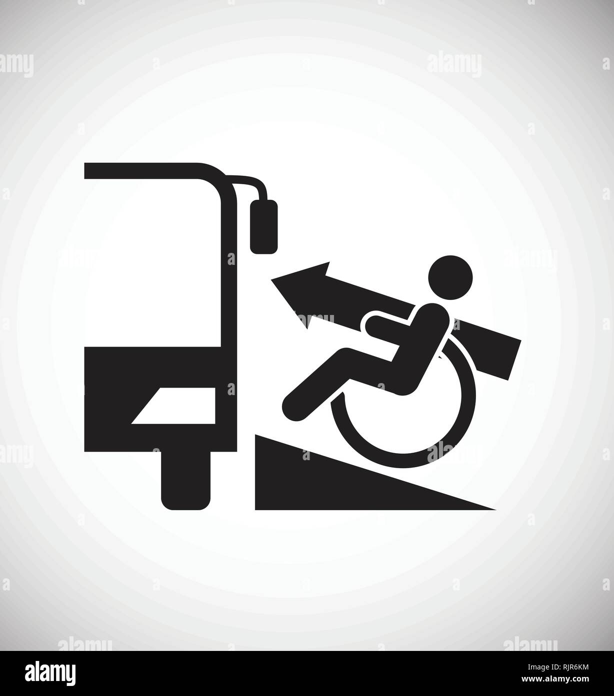 Wheelchair lift icon on white background for graphic and web design ...