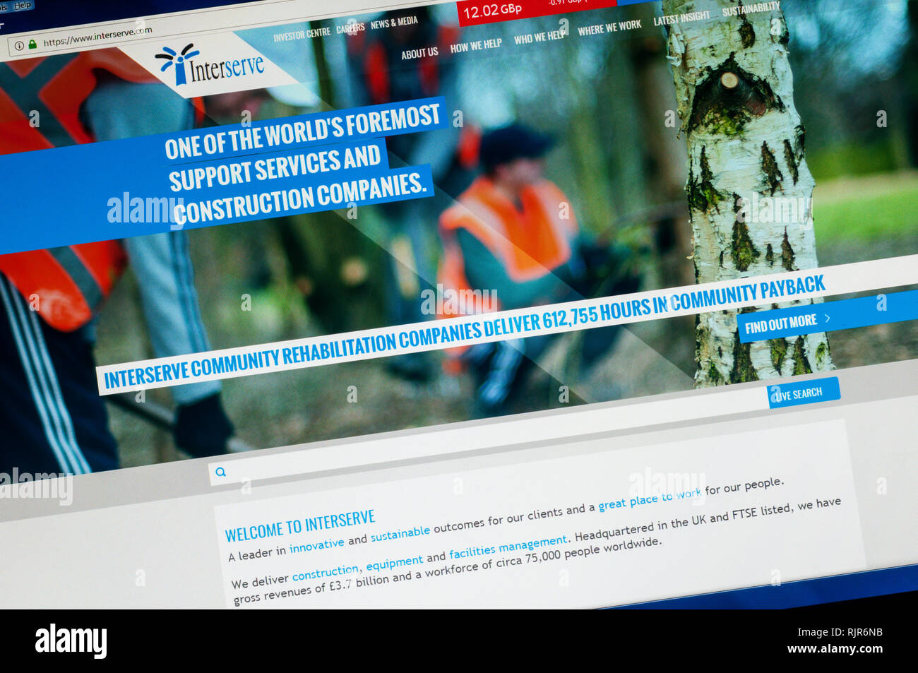 Home page of the website of Interserve the UK based multinational ...