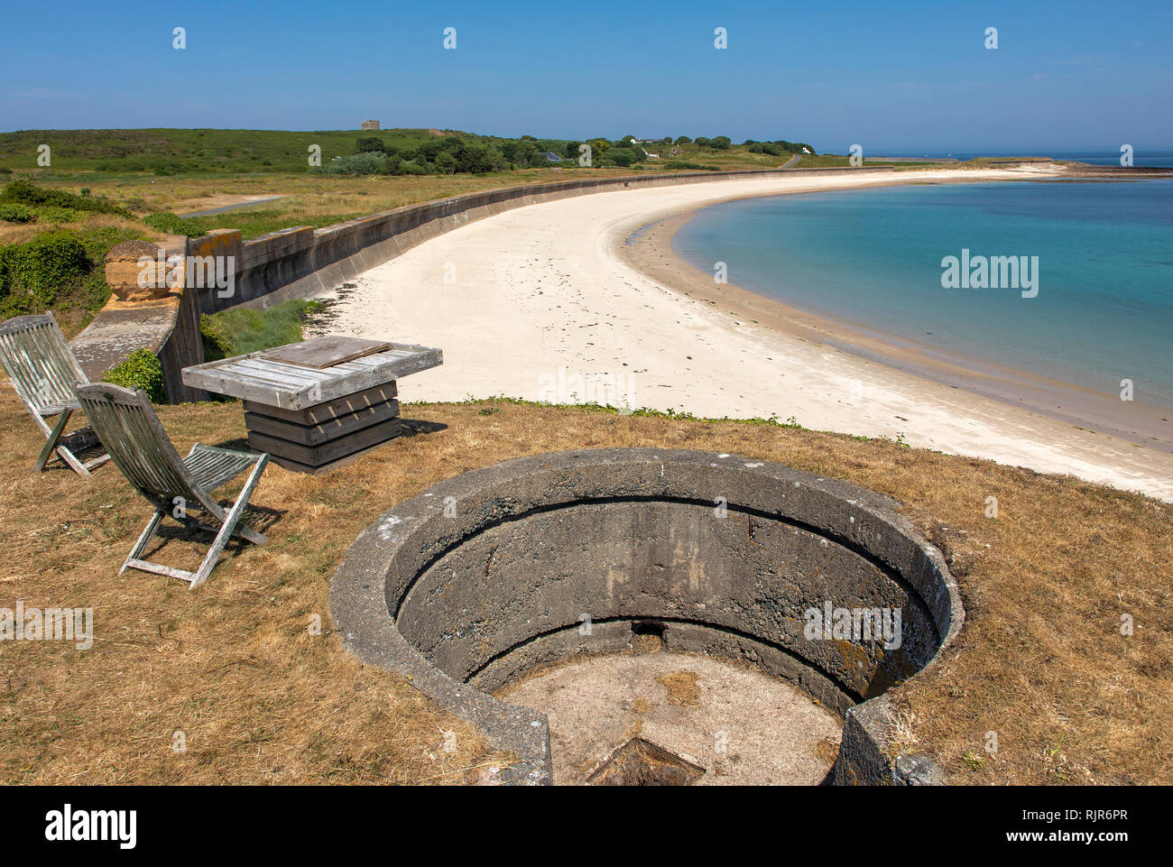 German gun emplacement on theold Roman fort at chateau longis by longis ...
