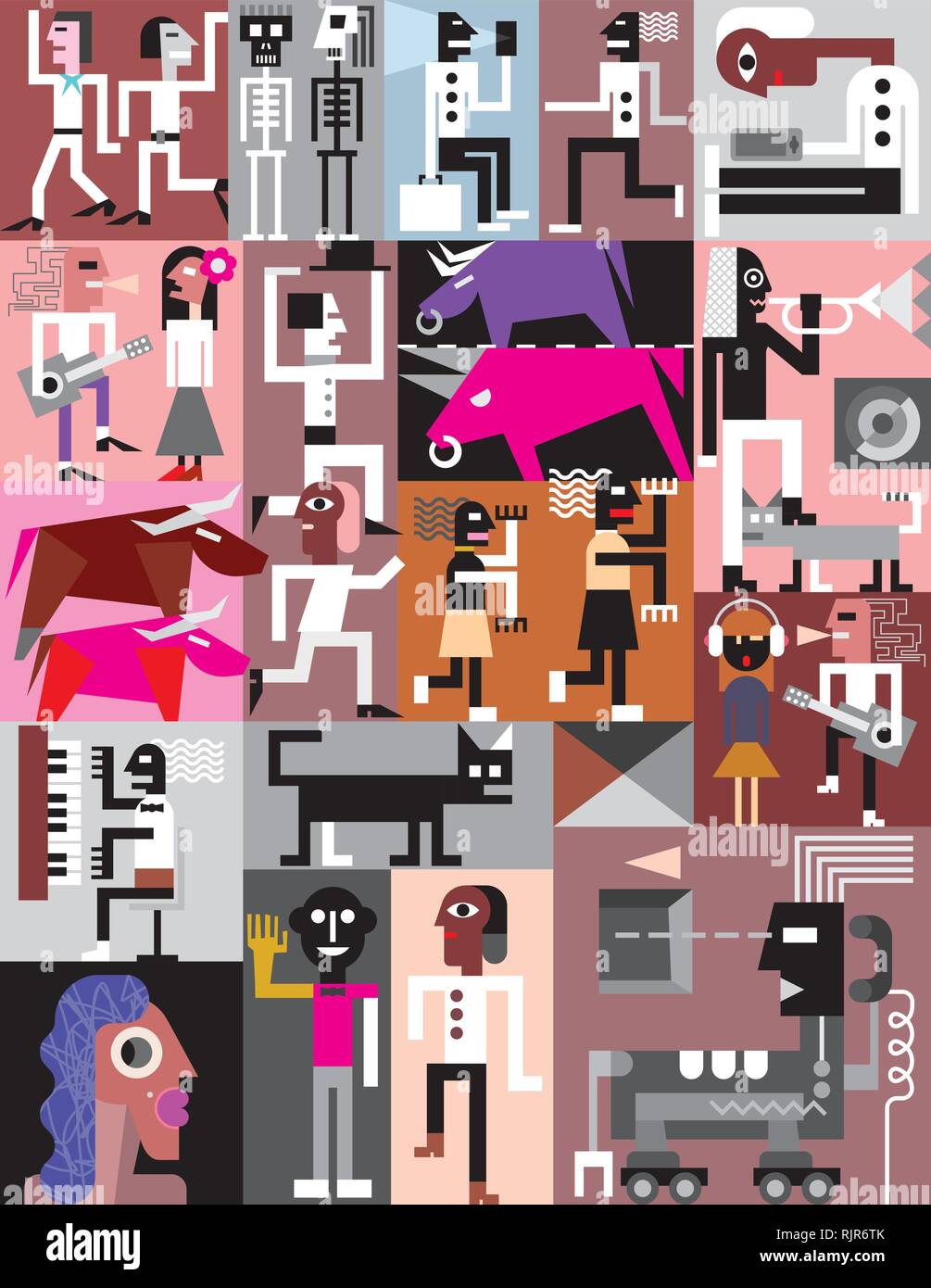 Art collage - vector illustration Stock Vector Image & Art - Alamy