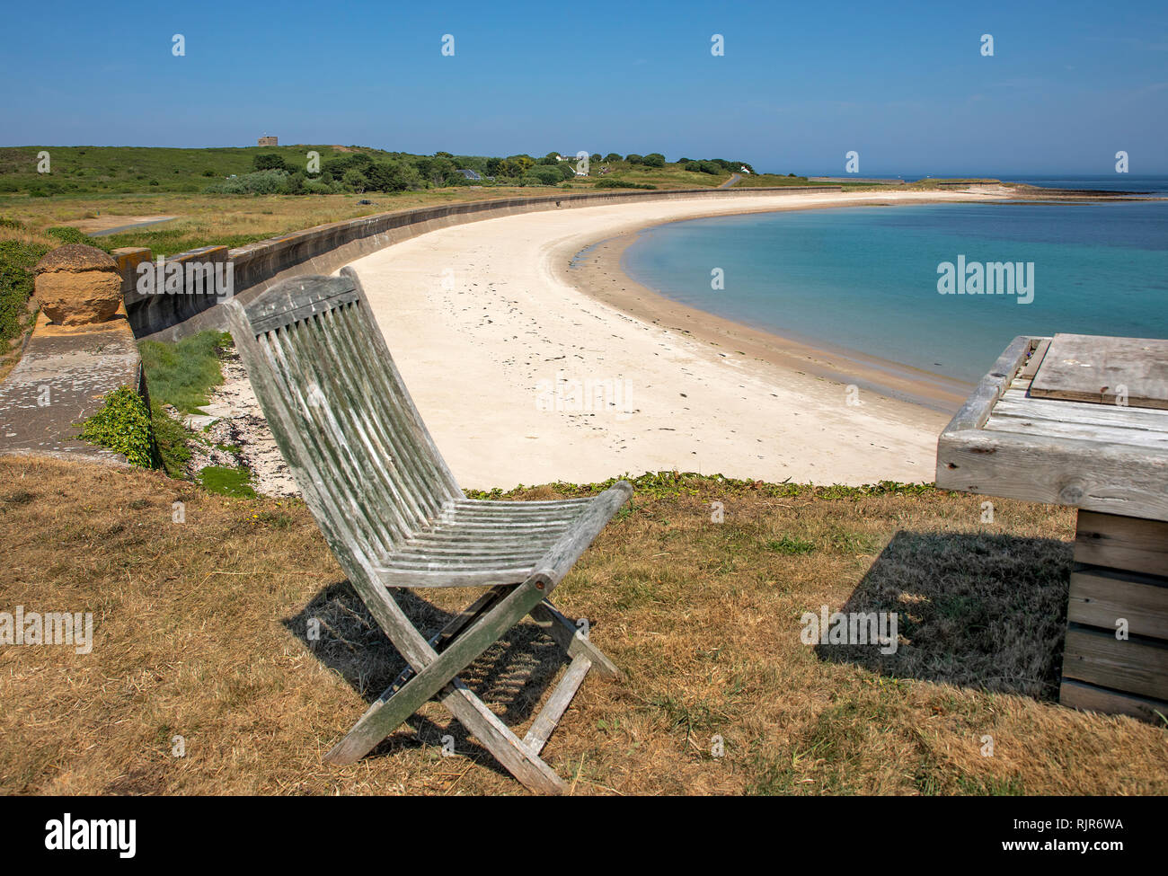 View from the Roman Fort at chateau longis,Alderney, looking north east ...