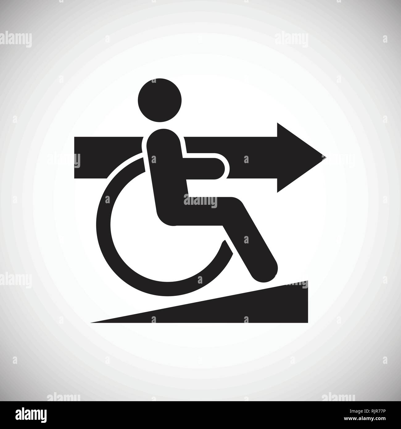 Wheelchair lift icon on white background for graphic and web design ...