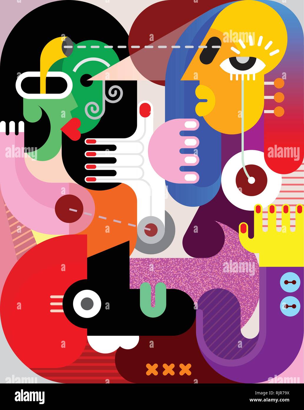 Suspicious man watching Stock Vector Images - Alamy