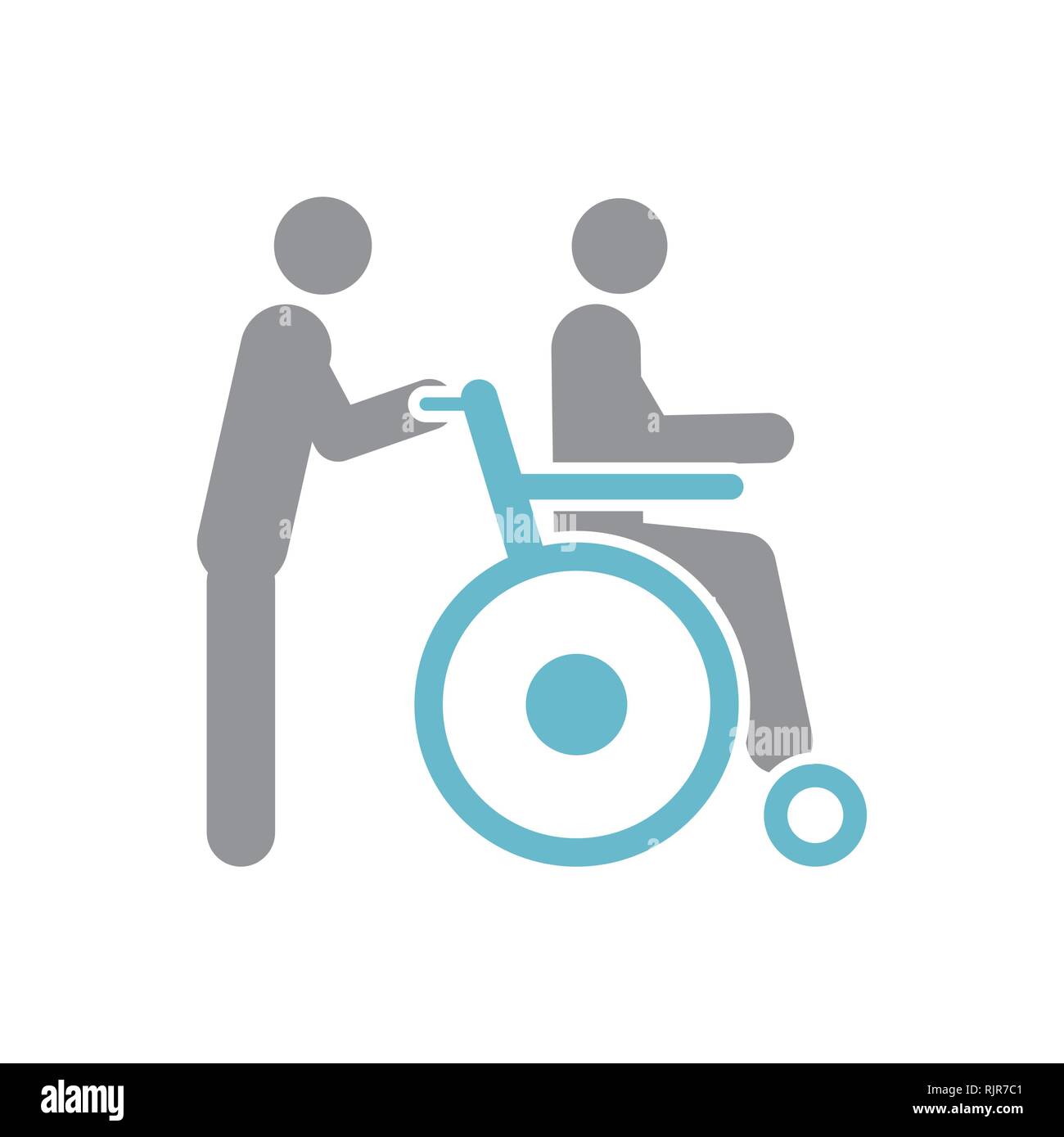 Disability icon on white background for graphic and web design, Modern ...