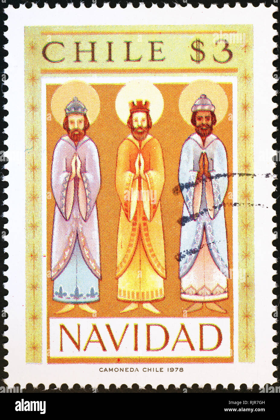 Chilean postage stamp hi-res stock photography and images - Alamy