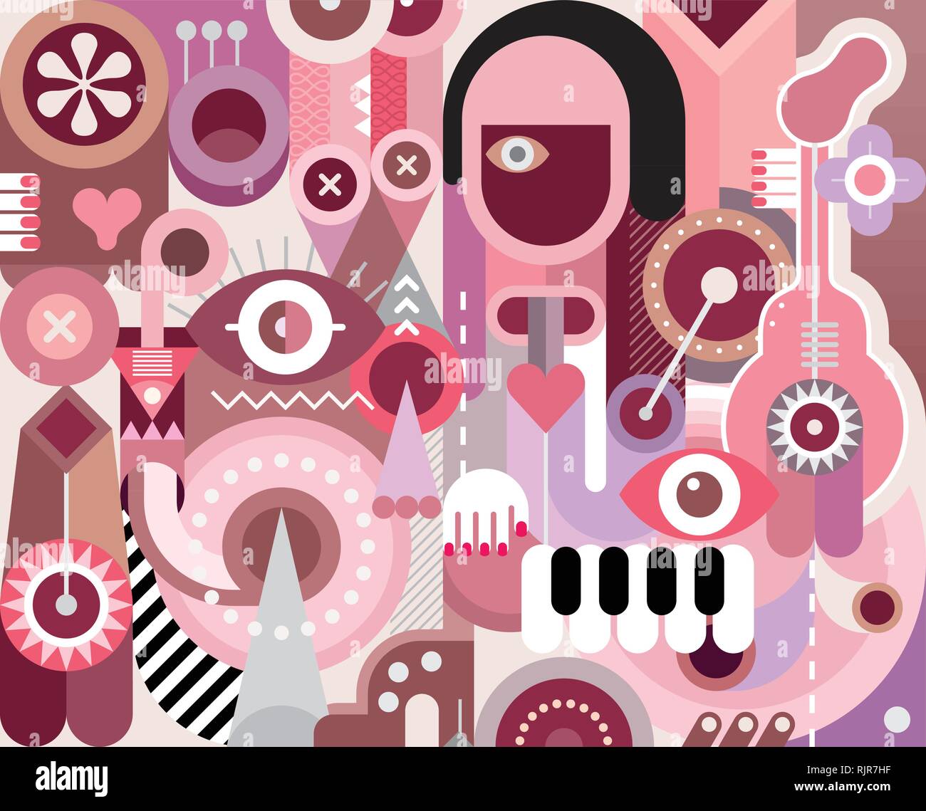 Musician abstract vector illustration. Graphic design Stock Vector ...
