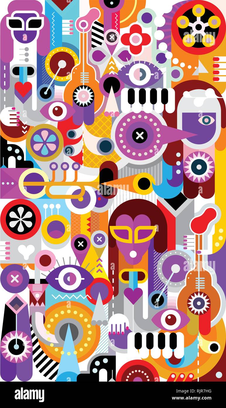 Live portrait Stock Vector Images - Alamy