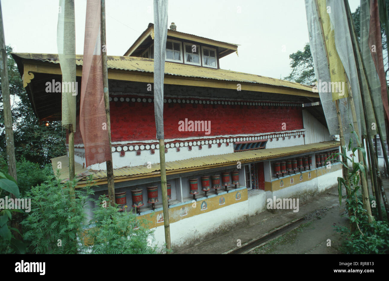 Caption: Pelling, Sikkim, India - Oct 1999. A Mahayana Buddhist temple ...