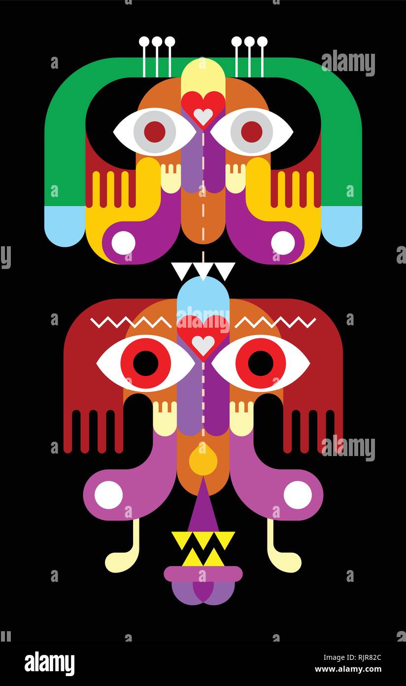 Eye on totem Stock Vector Images - Alamy