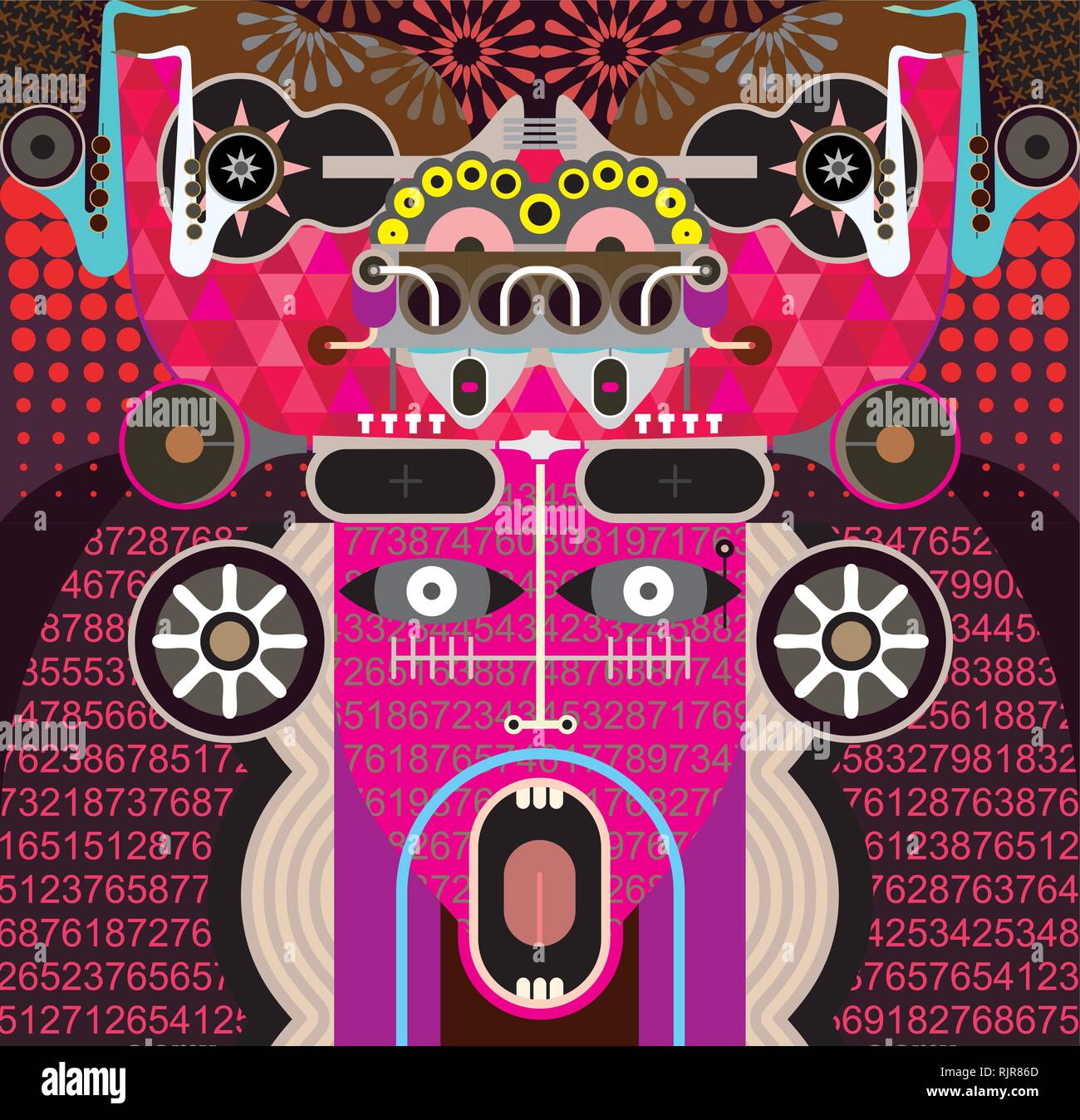Cyberpunk man Stock Vector Images - Alamy