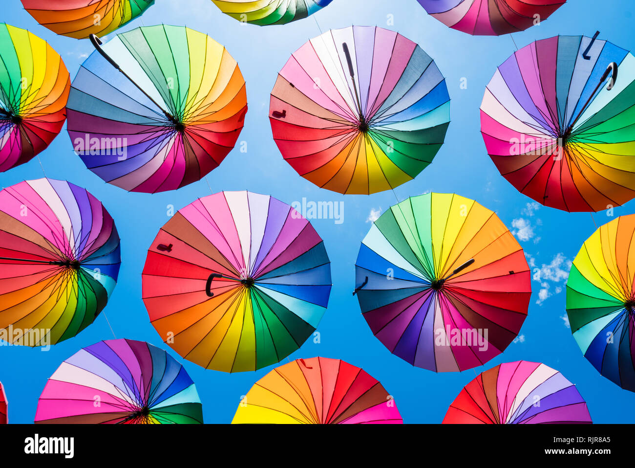 Rainbow umbrella colorful rainbow Stock Photo - Alamy