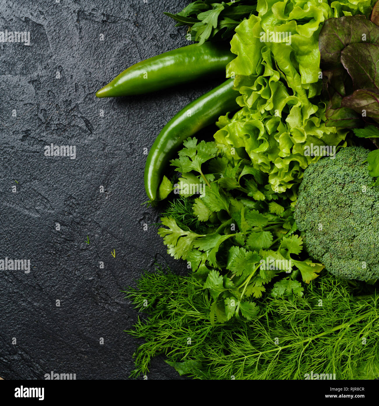 fresh green different vegetables. vegetables background Stock Photo - Alamy