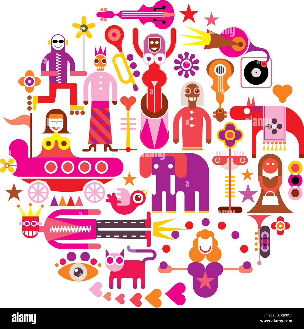 Eye icons on round Stock Vector Images - Alamy