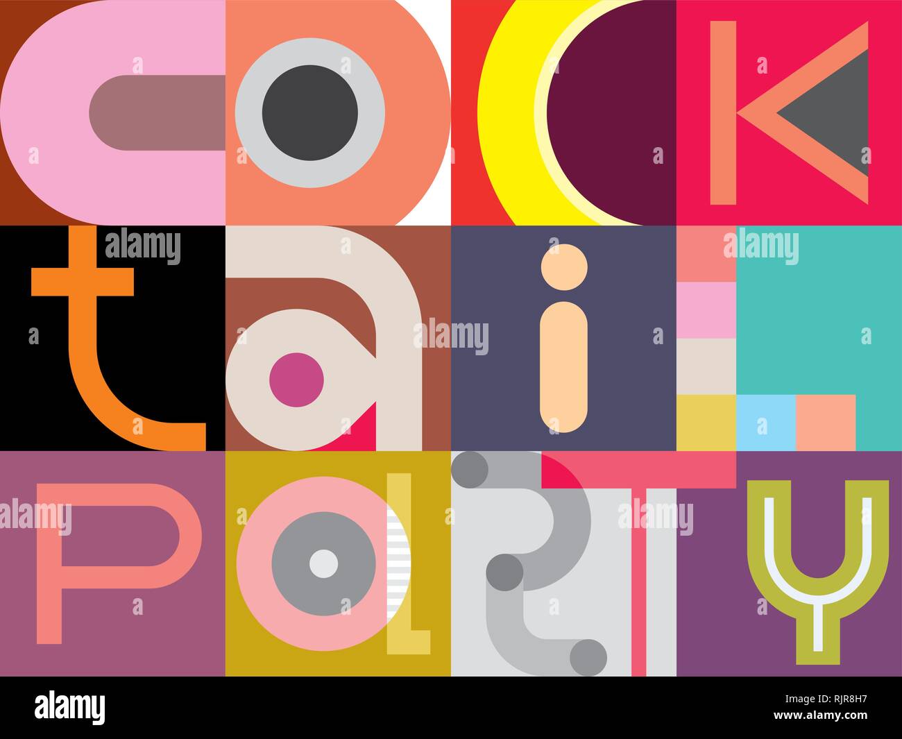 Cocktail word Stock Vector Images - Alamy