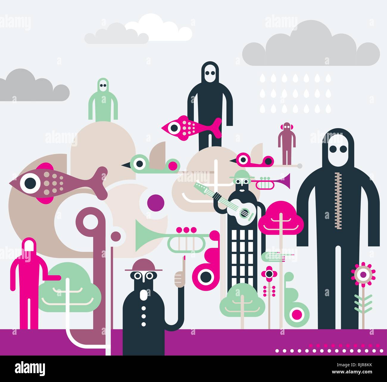 Computer game - creative vector illustration. PC game Stock Vector ...