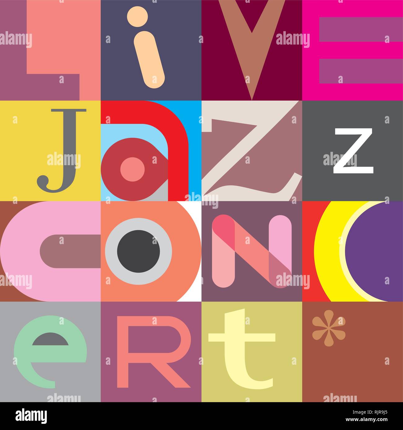 Live band text Stock Vector Images - Alamy