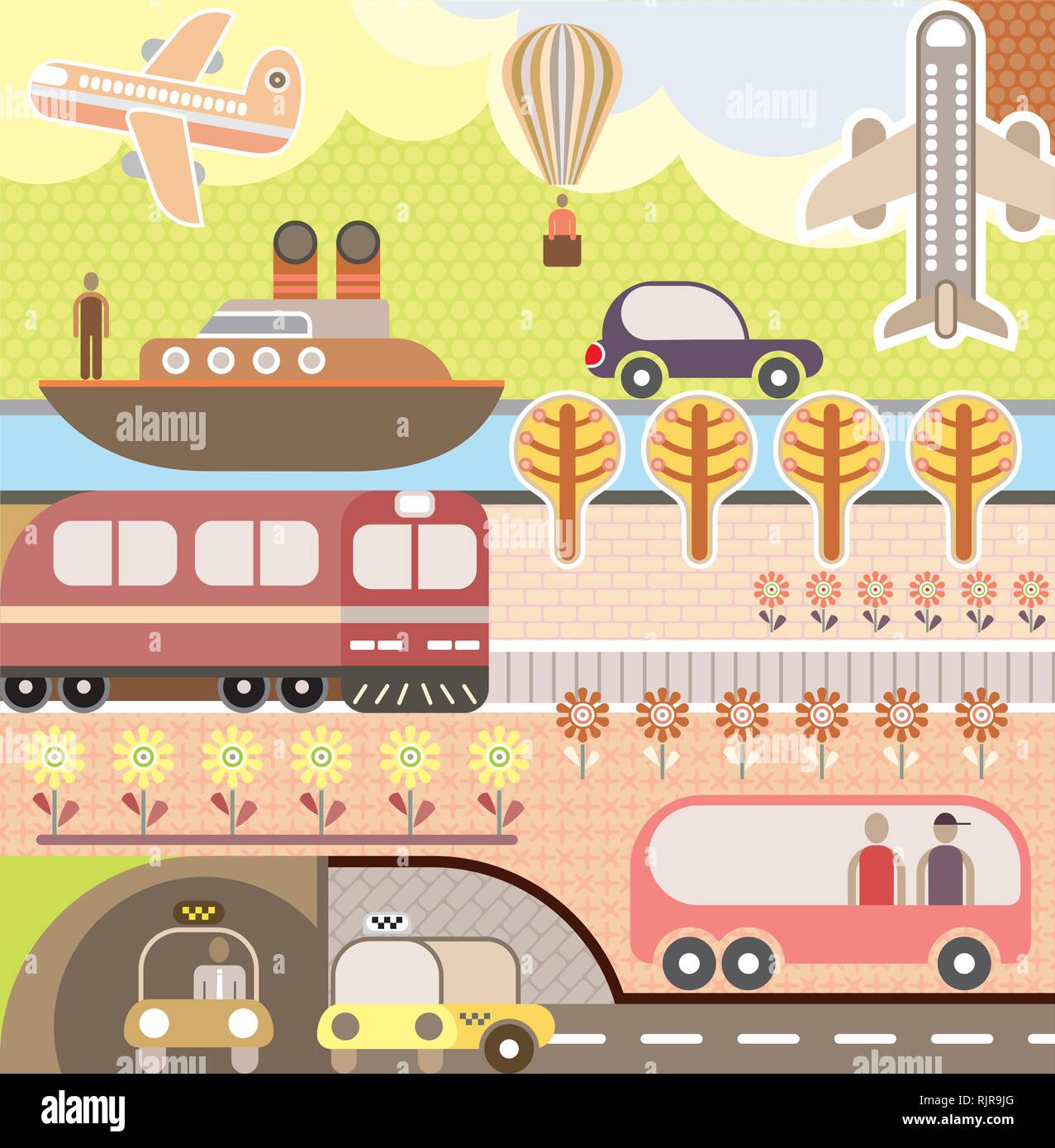 Bus railway Stock Vector Images - Alamy
