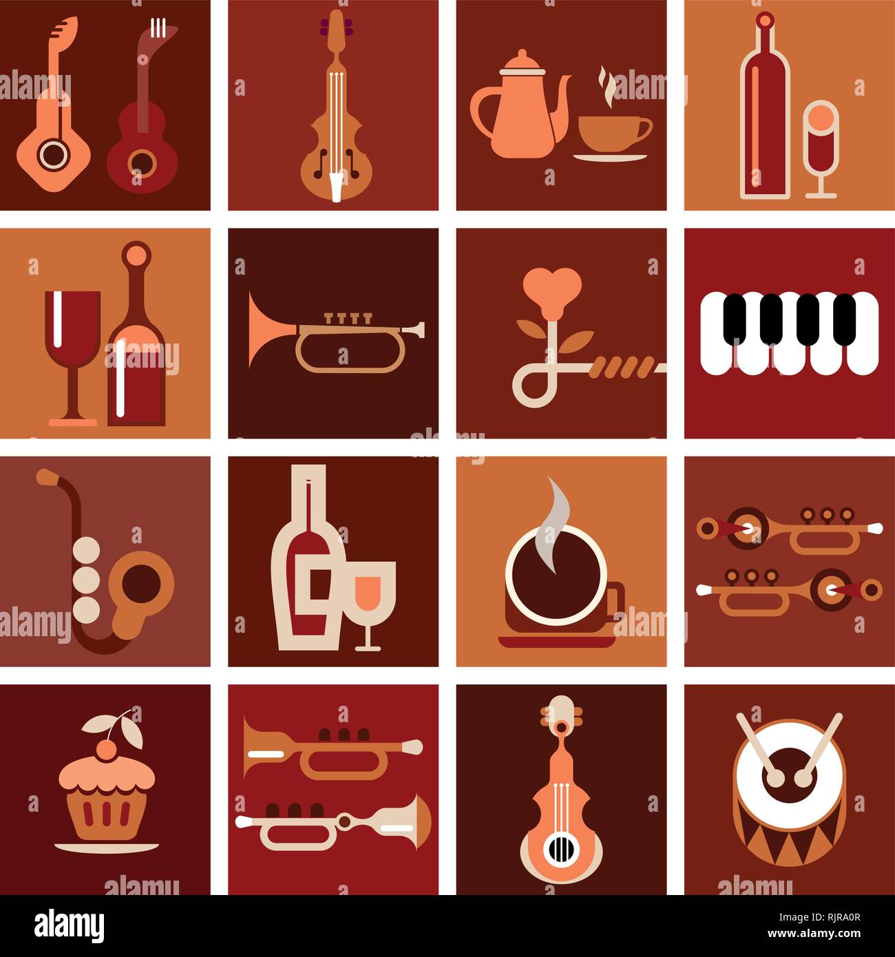 Music cafe. Abstract musical background Stock Vector Image & Art - Alamy