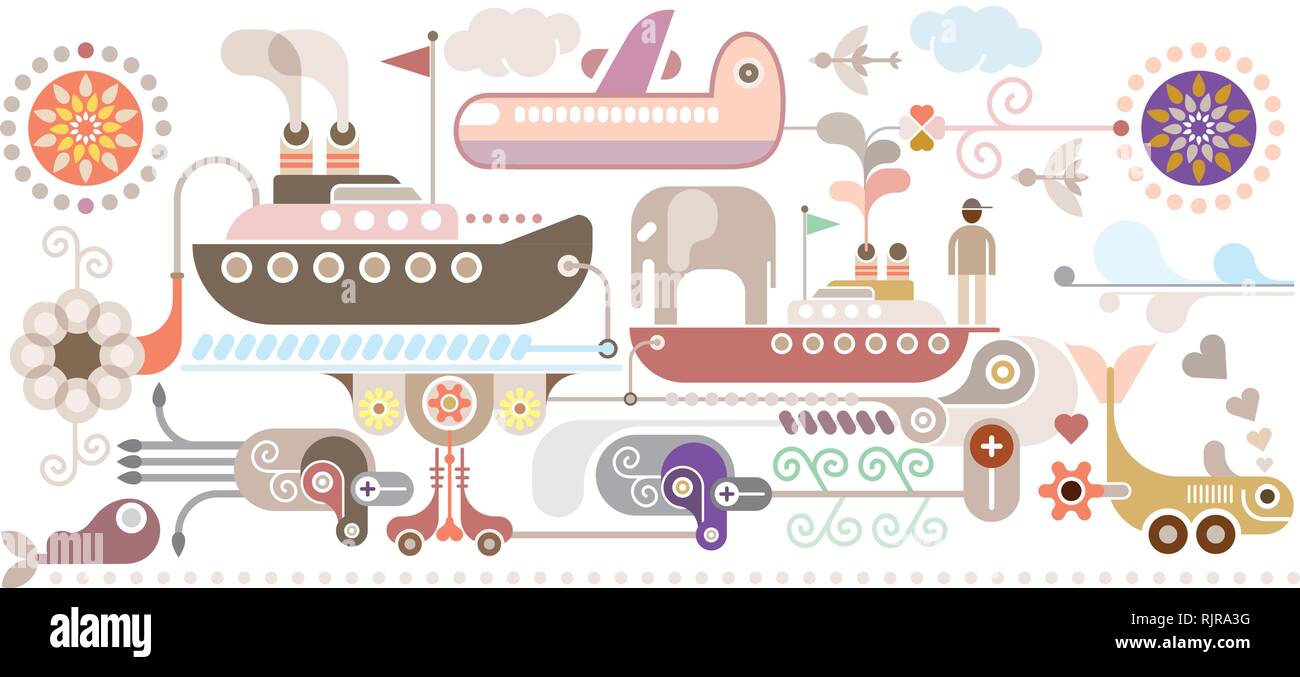 Pleasant journey Stock Vector Images - Alamy