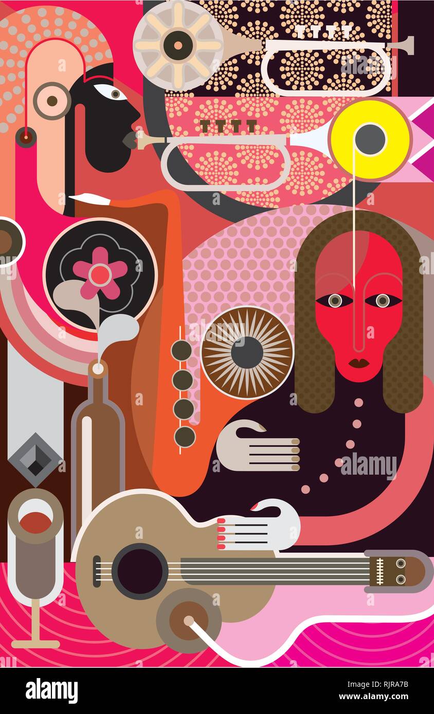 Scarlet trumpet Stock Vector Images - Alamy