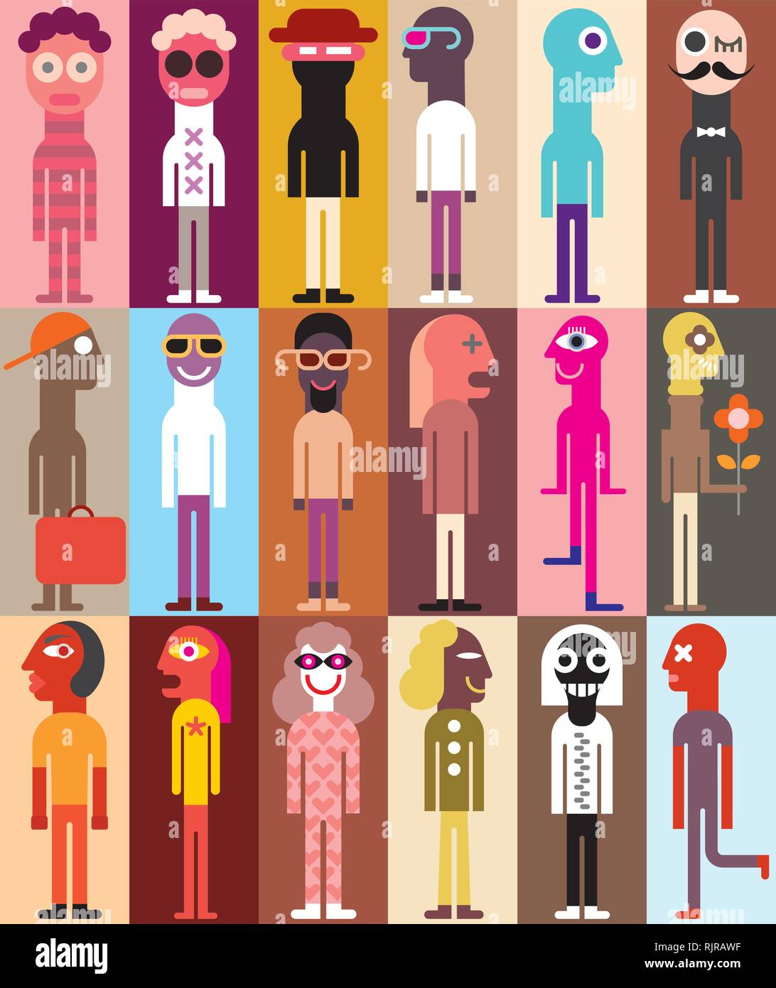 Large group of people - vector illustration Stock Vector Image & Art ...