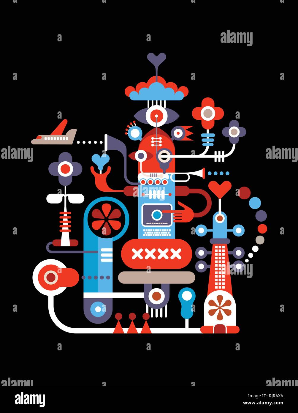 Abstract vector figure composition with text "Abstract Figure Stock ...