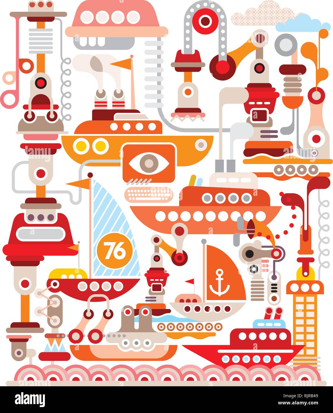 Ship repair Stock Vector Images - Alamy