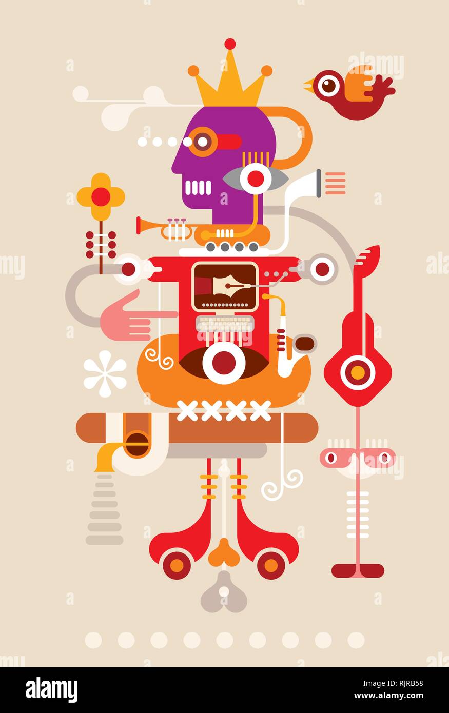 Abstract figure. Isolated vector illustration on light background Stock ...