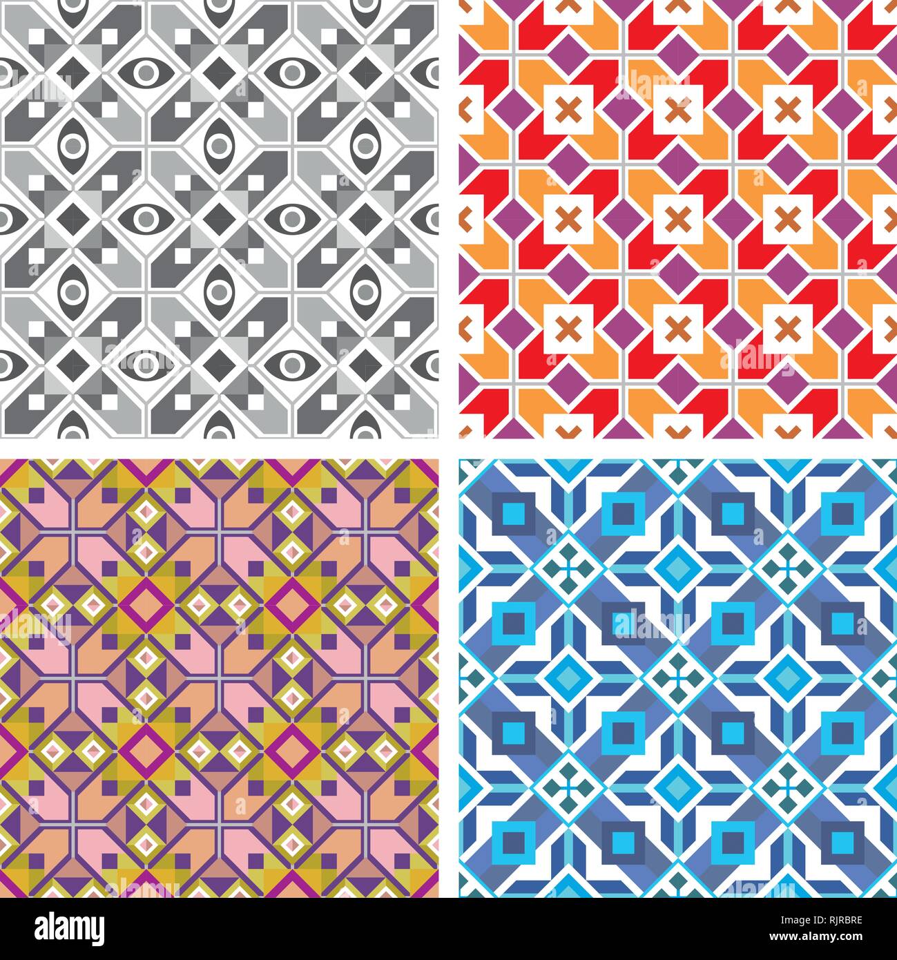 Seamless wallpaper with abstract geometric pattern Stock Vector Image ...