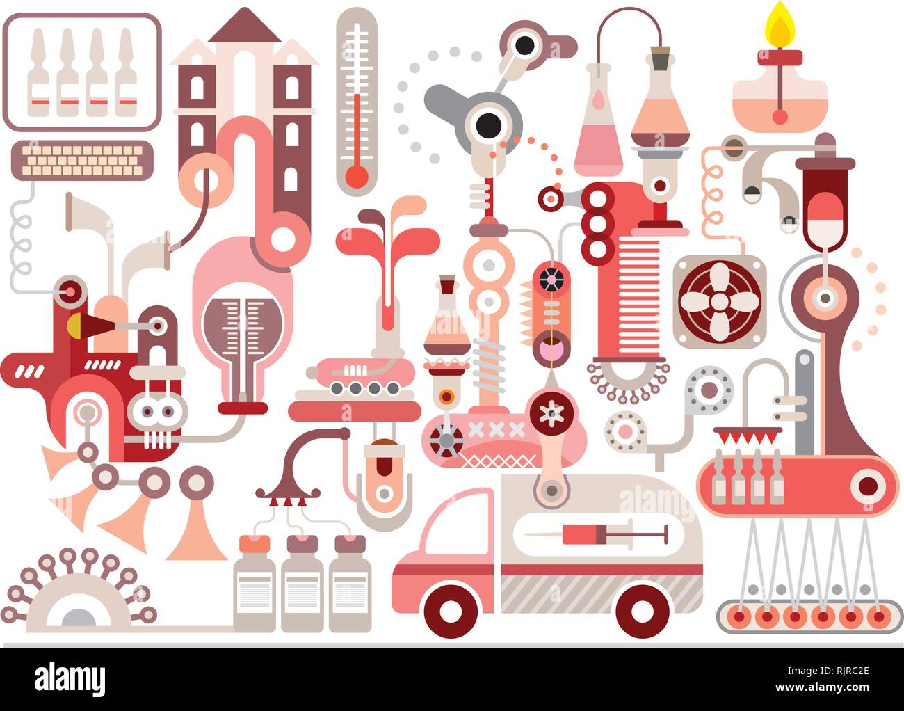 Research laboratory and pharmaceutical manufacture - isolated vector ...
