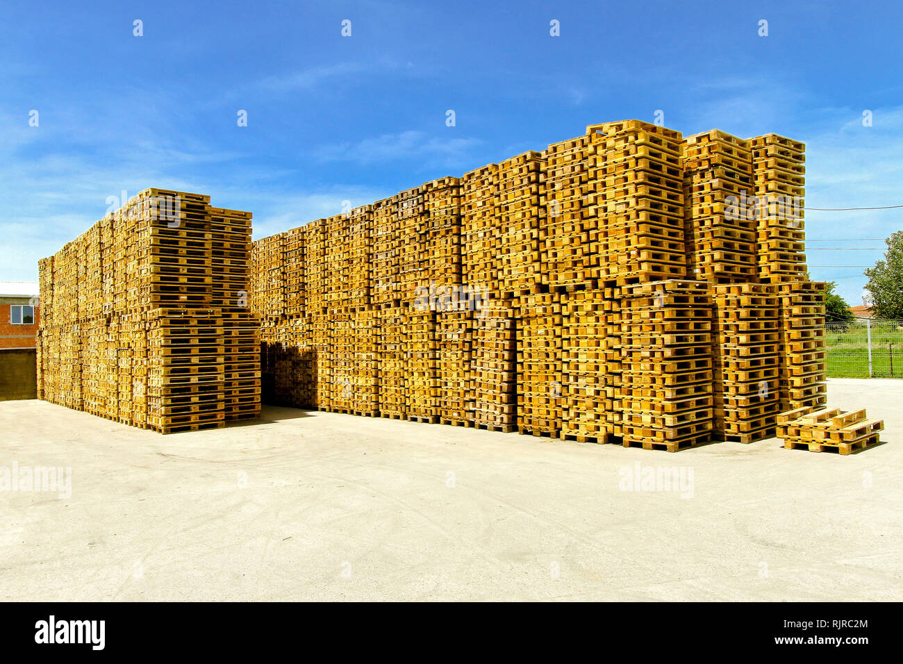 Euro pallets for cargo and logistic at warehouse Stock Photo - Alamy