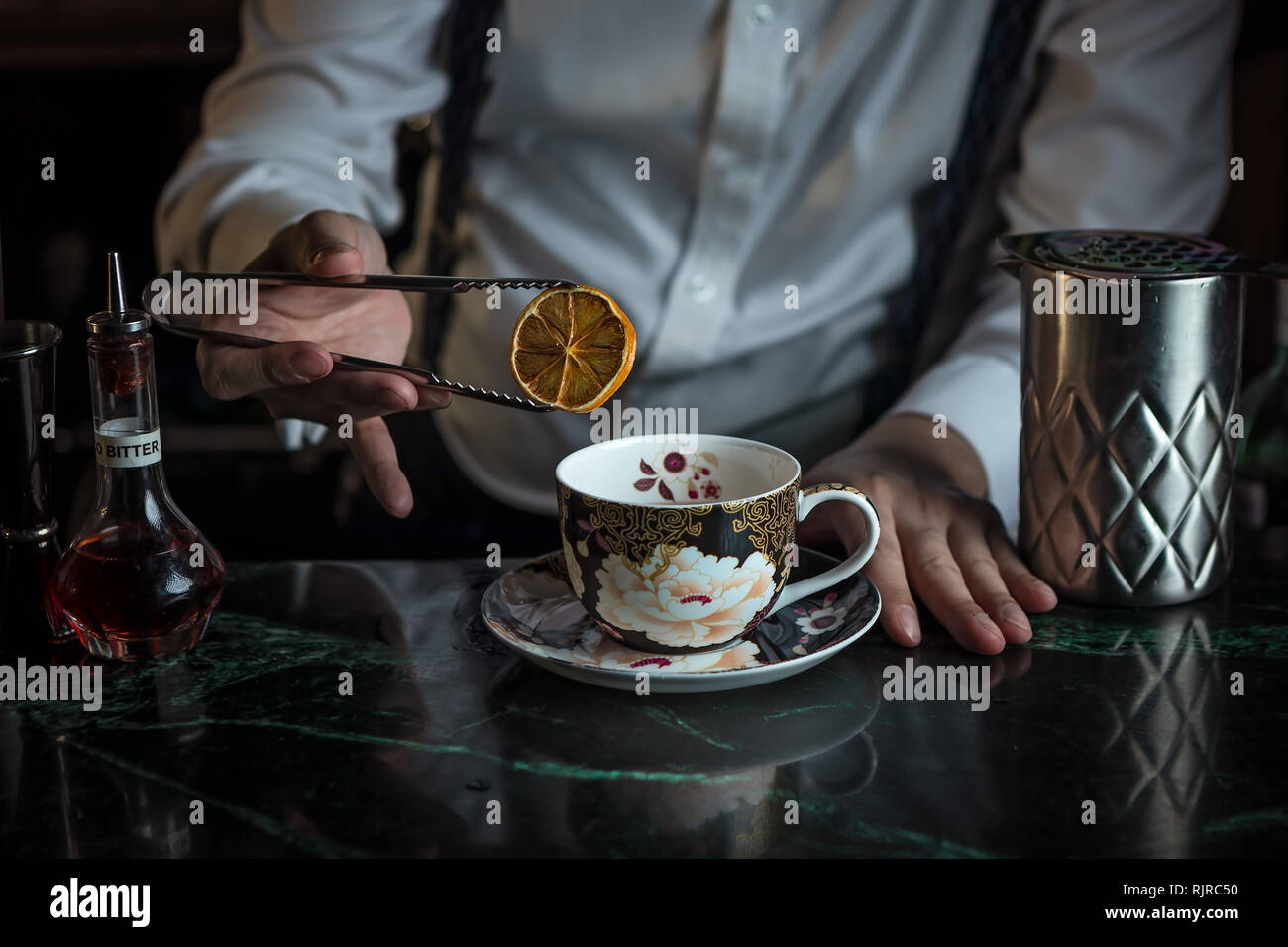 Preparing the tea cocktail Stock Photo - Alamy