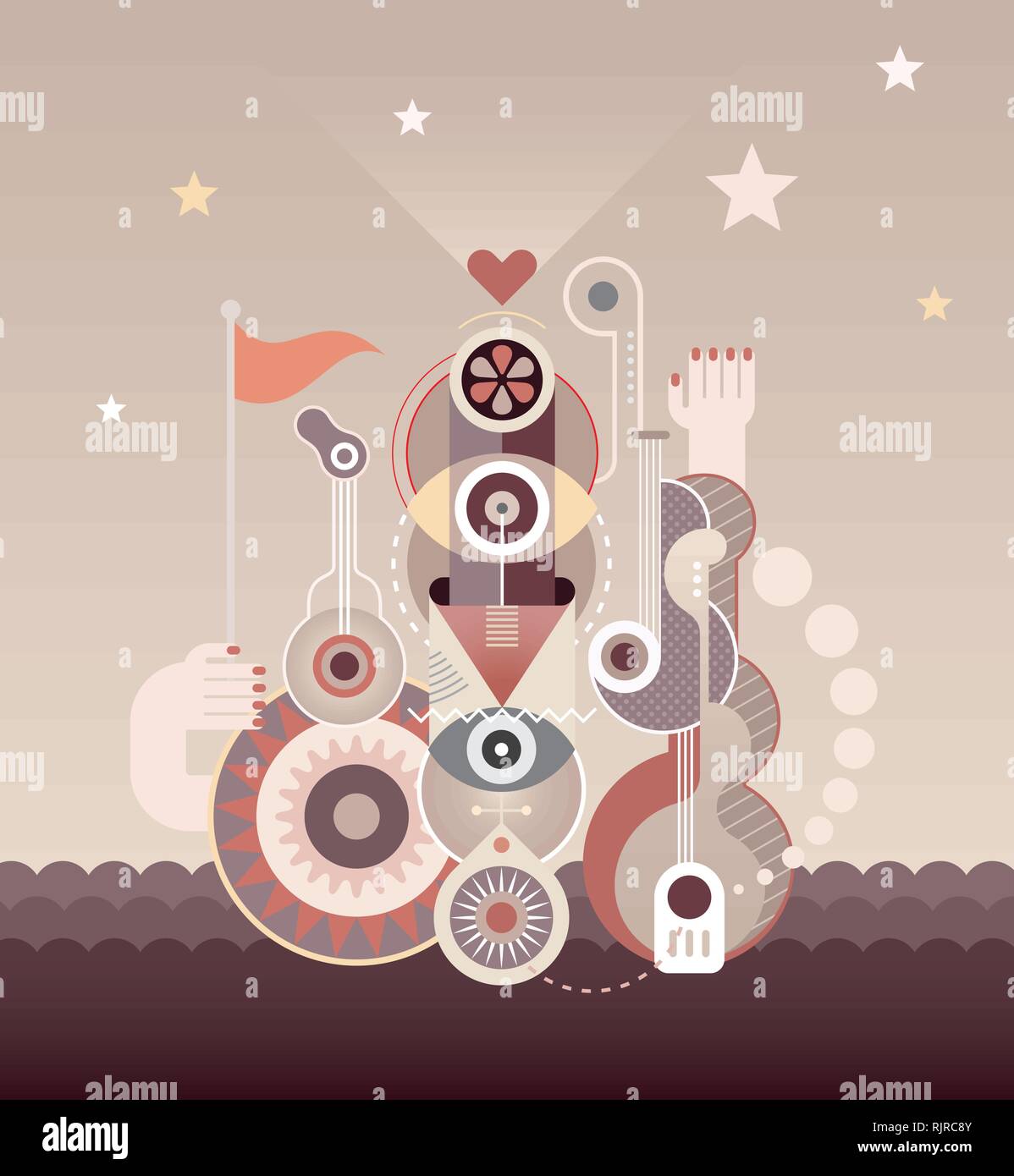 Abstract art composition. Vector illustration Stock Vector Image & Art ...