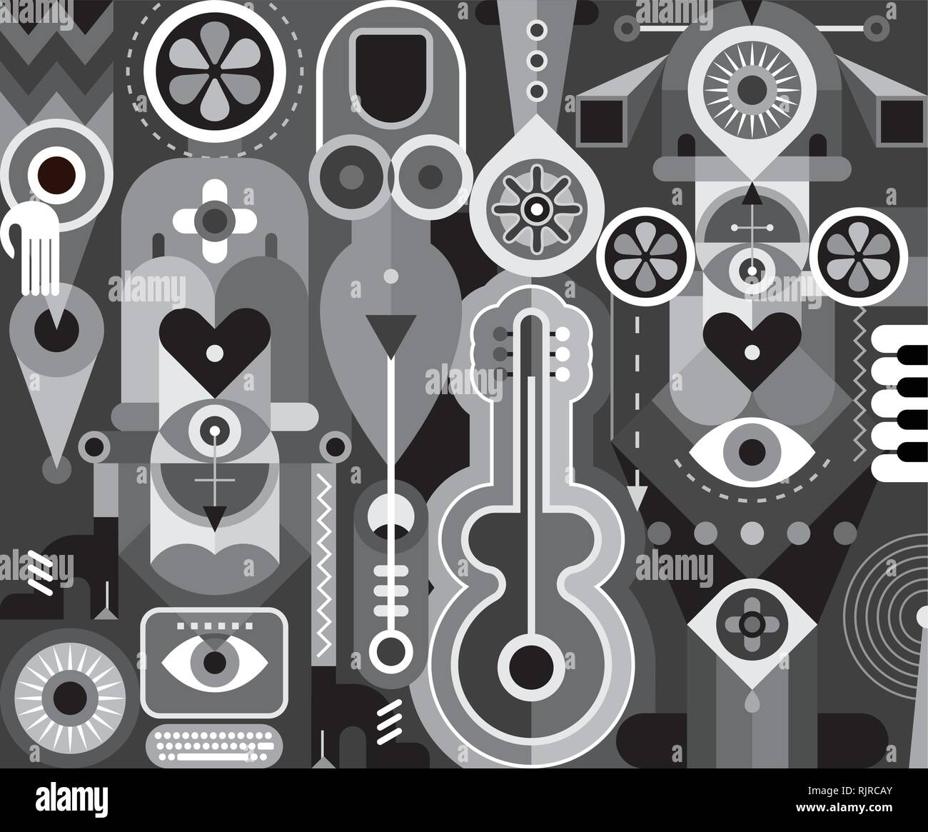 Greyscale Grayscale Stock Vector Images - Alamy
