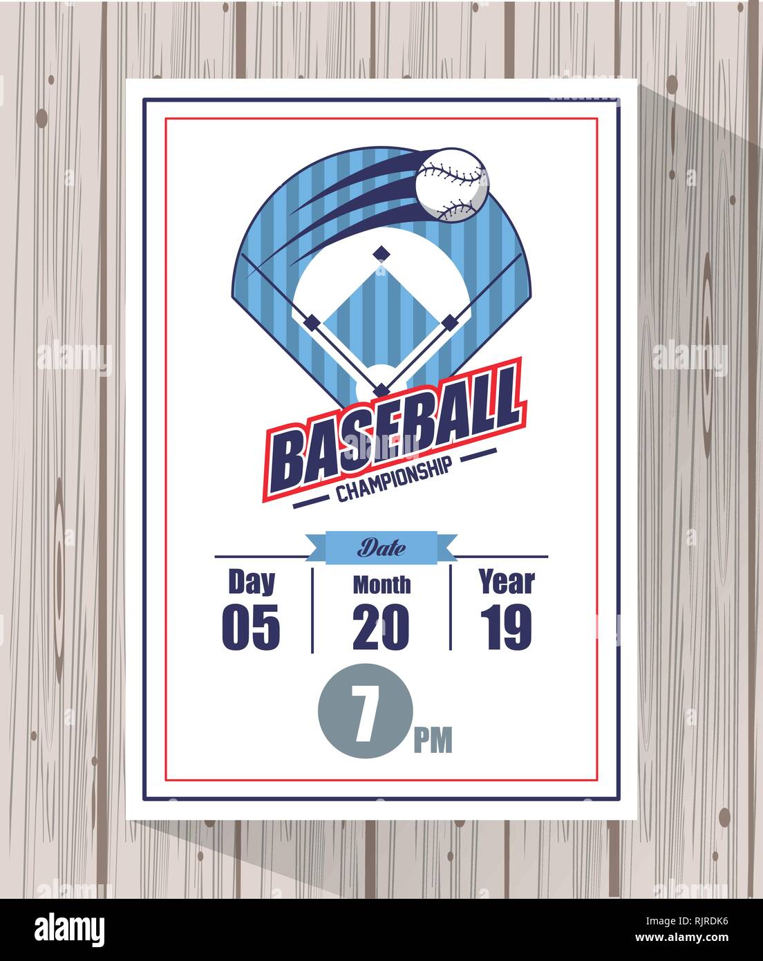 Baseball championship card Stock Vector Image & Art - Alamy