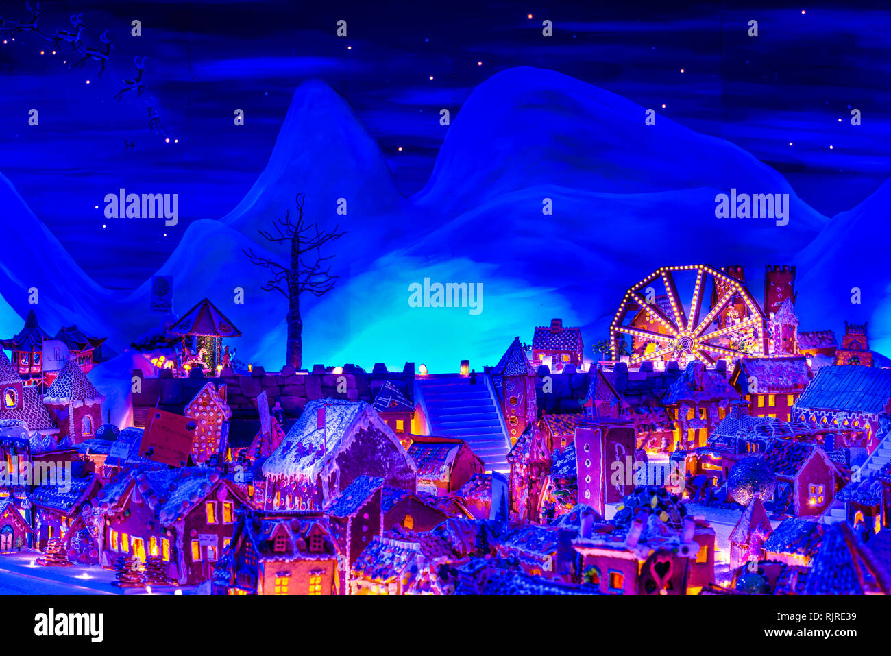 The Gingerbread city in Bergen, the largest in the world Stock Photo ...