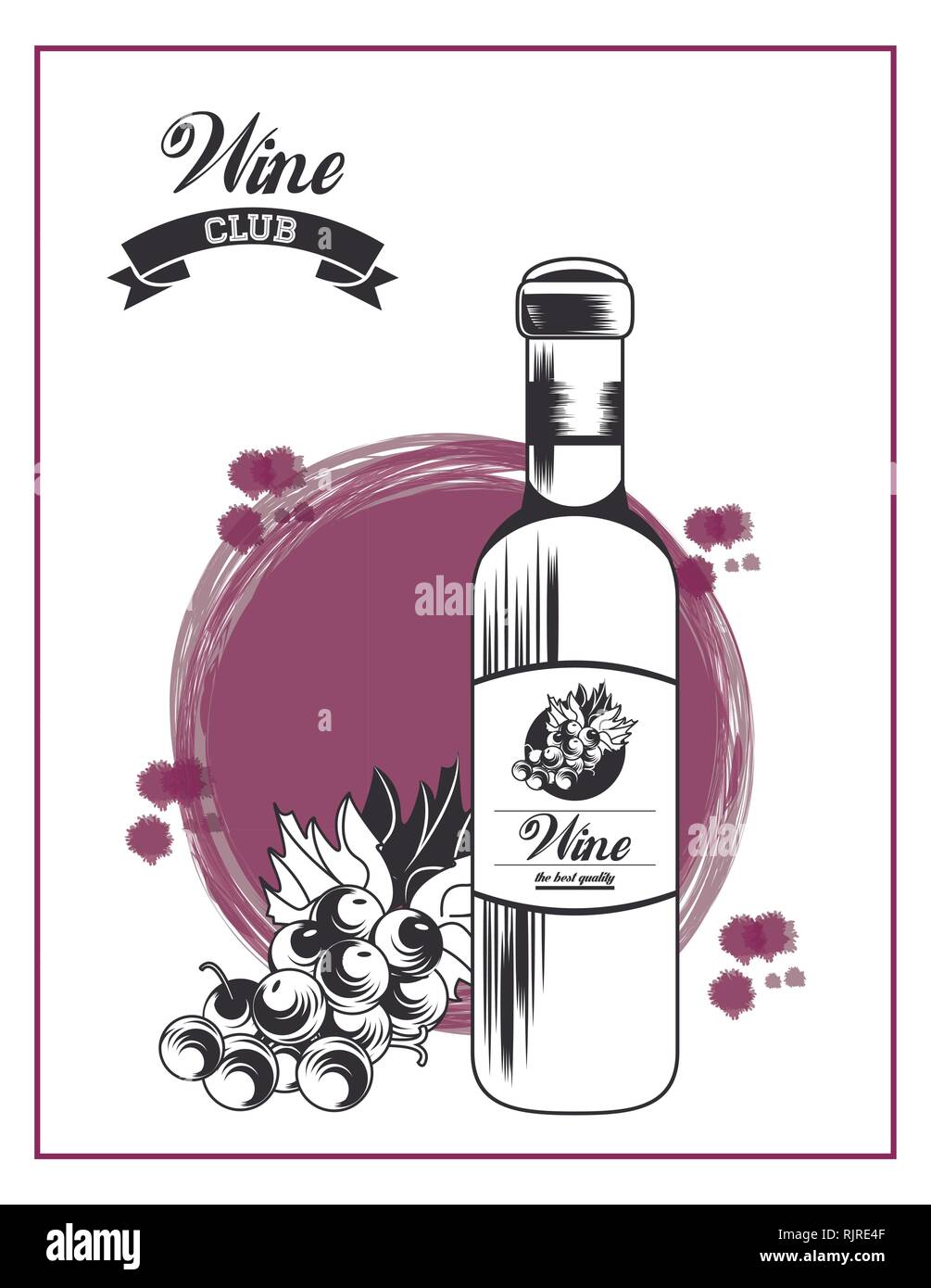 Wine Club emblem Stock Vector Image & Art - Alamy