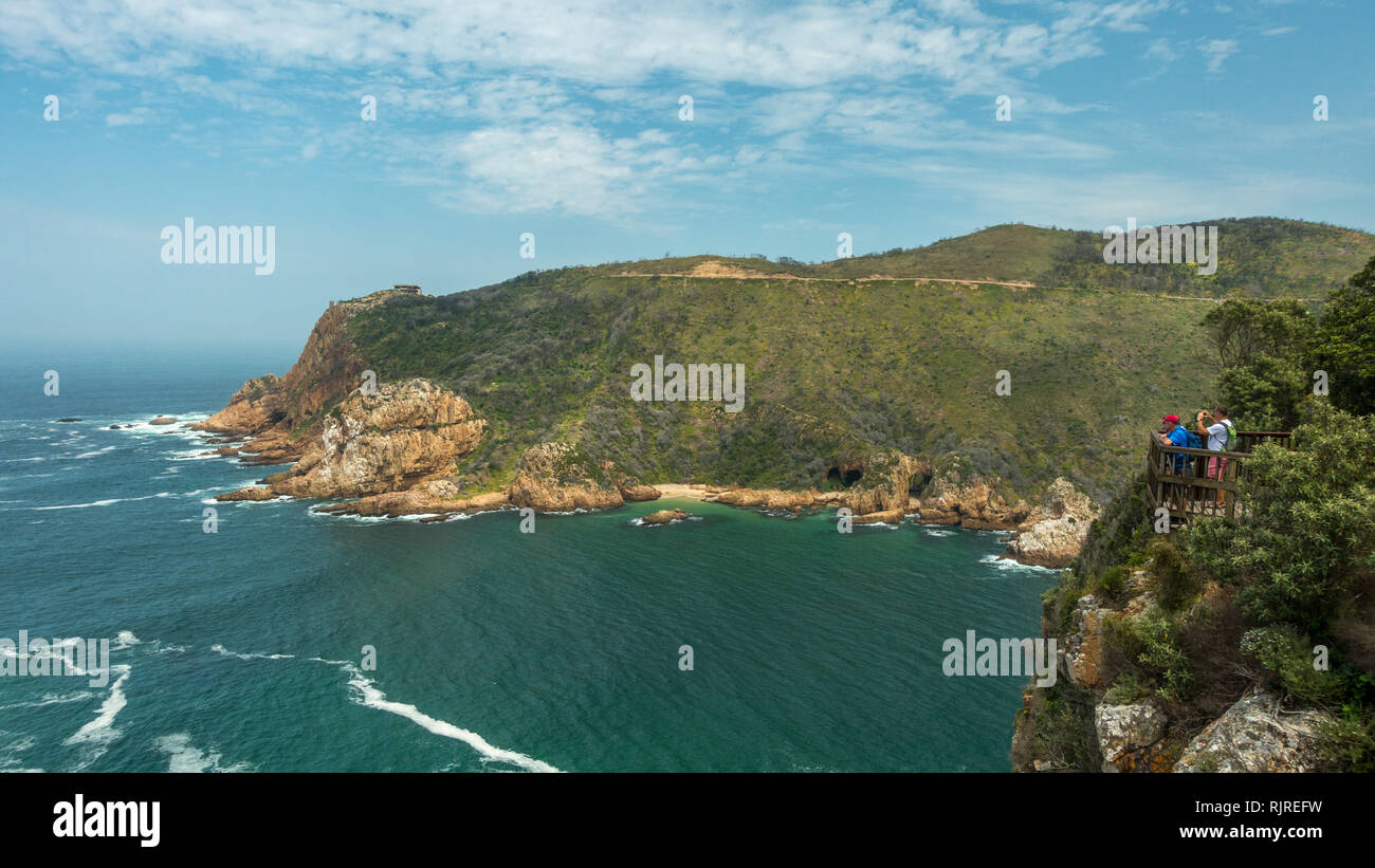 People taking photographs of the view at West Head from East Head ...