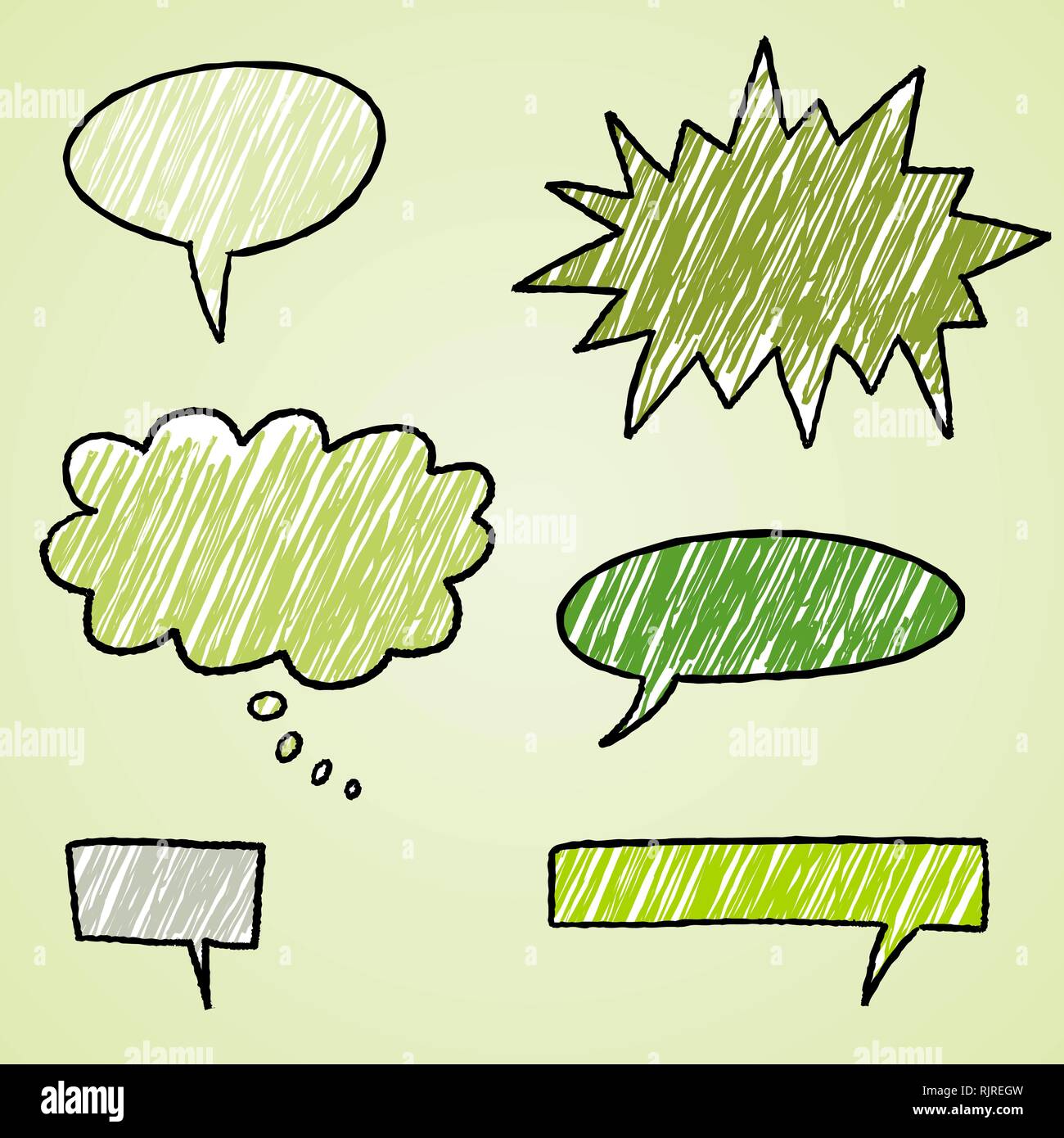 Speech bubble set - comic style object collection Stock Vector Image ...