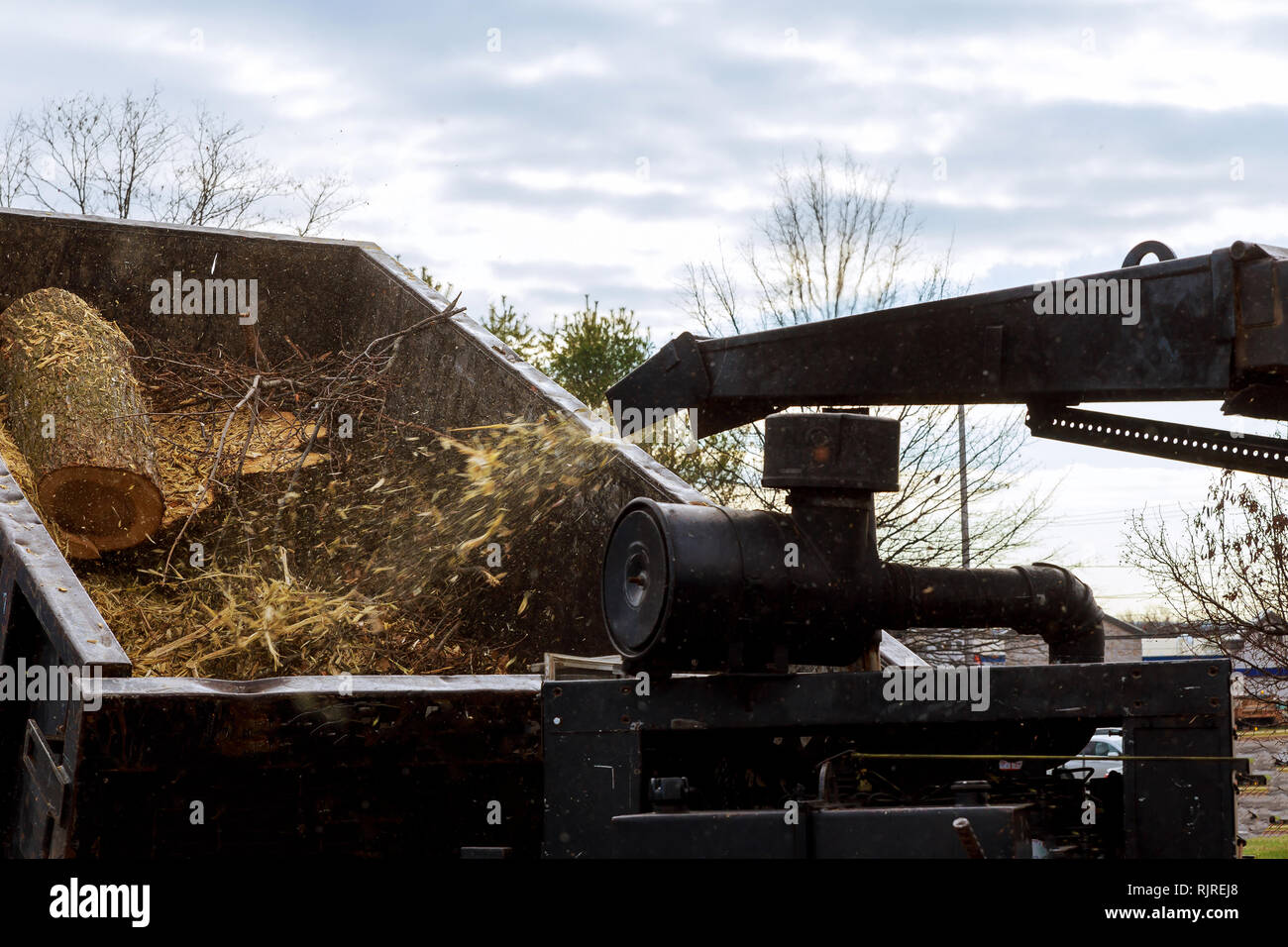 A tree wood chipper is a portable machine used for reducing wood chips ...