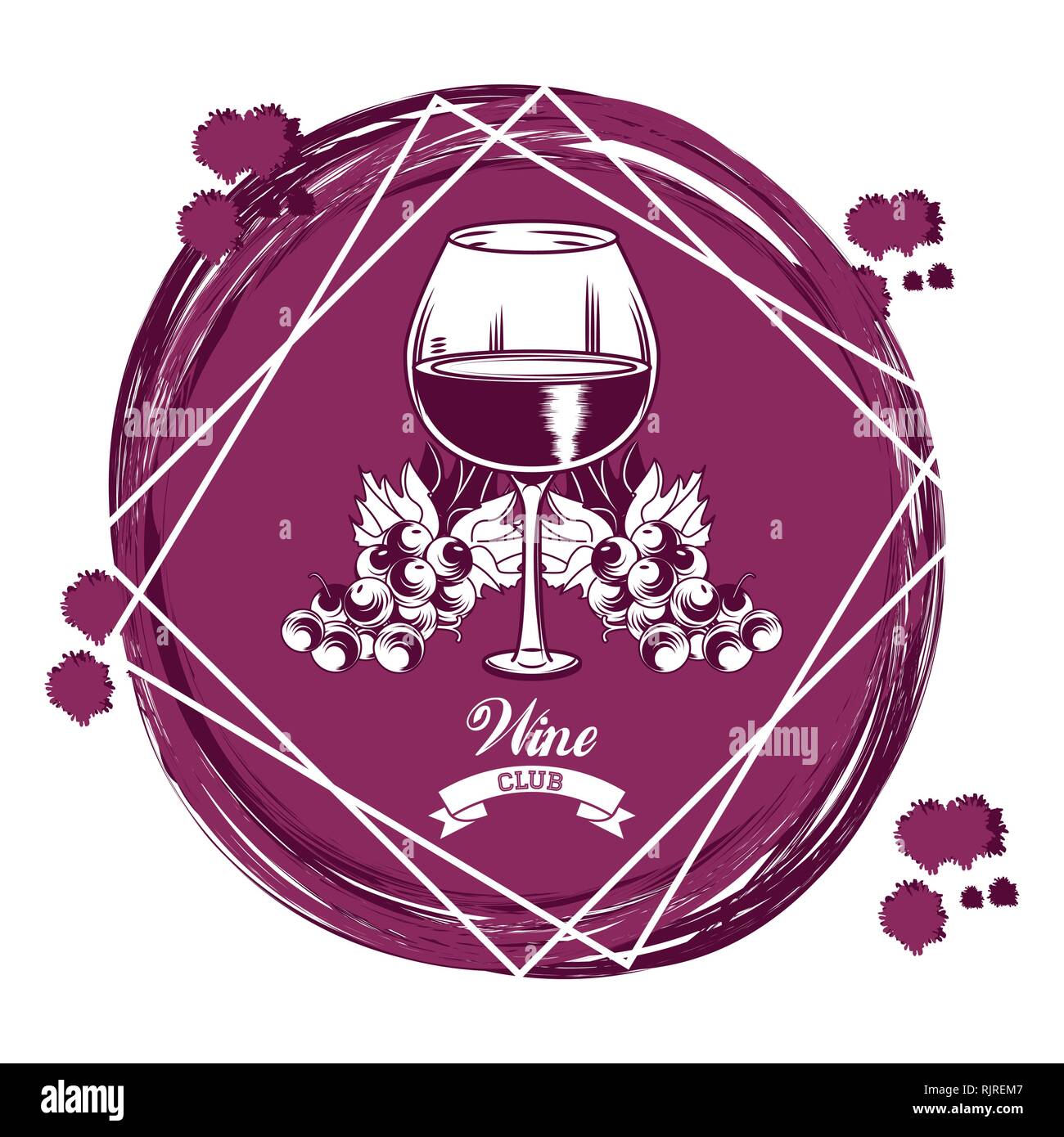 Wine Club emblem Stock Vector Image & Art - Alamy