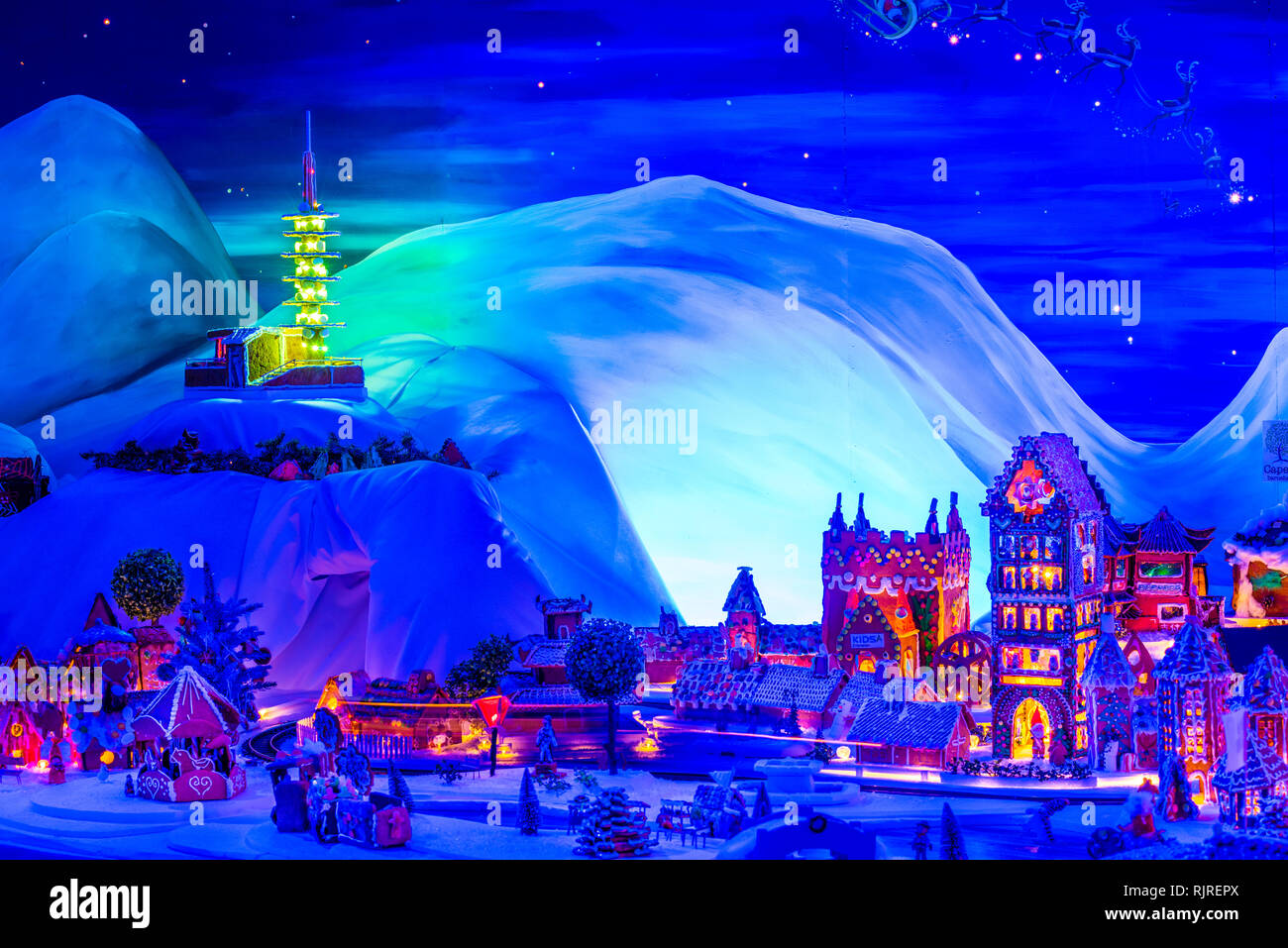 The Gingerbread city in Bergen, the largest in the world Stock Photo ...