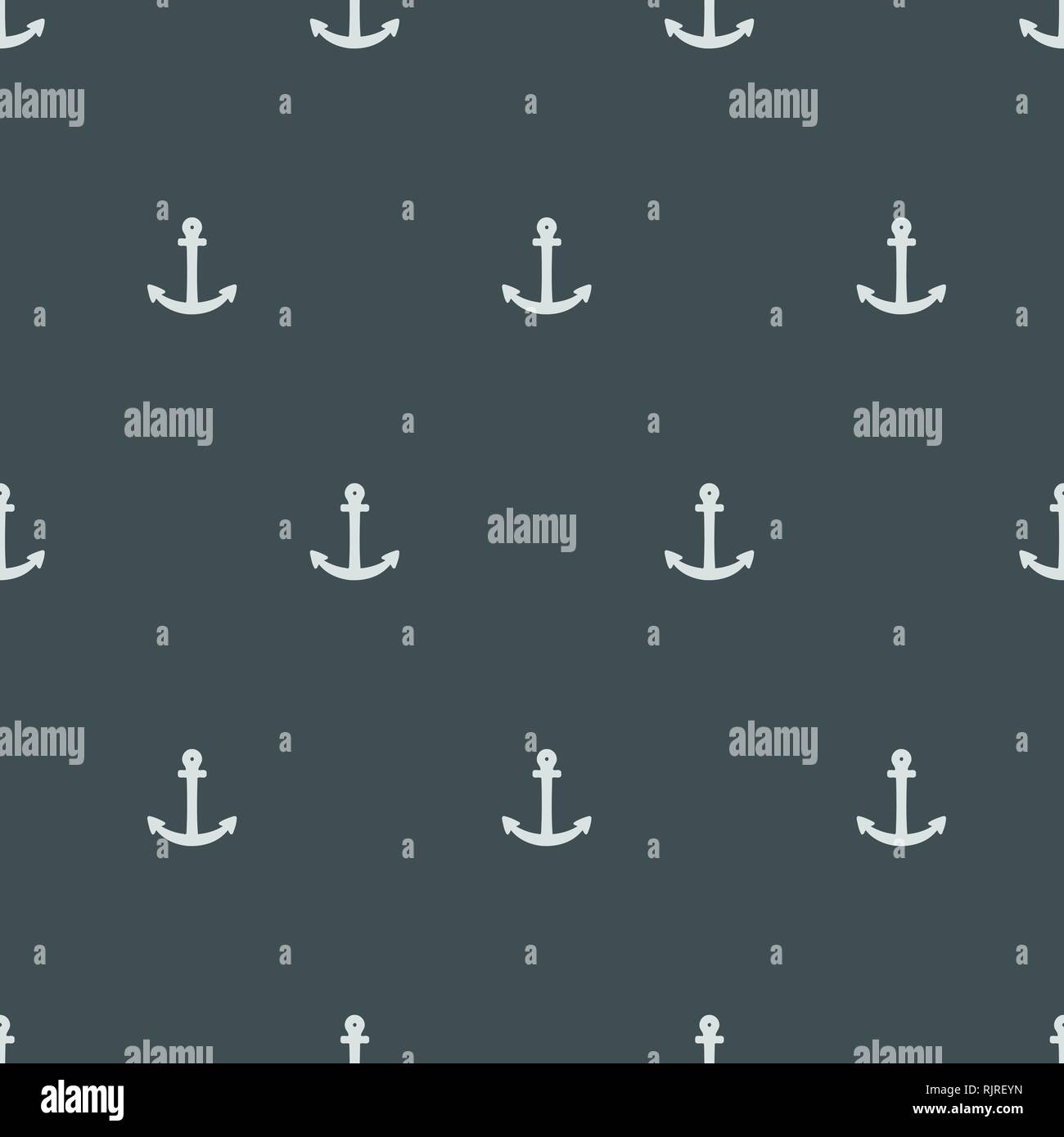 Sailing background - seamless minimal anchor pattern texture Stock ...