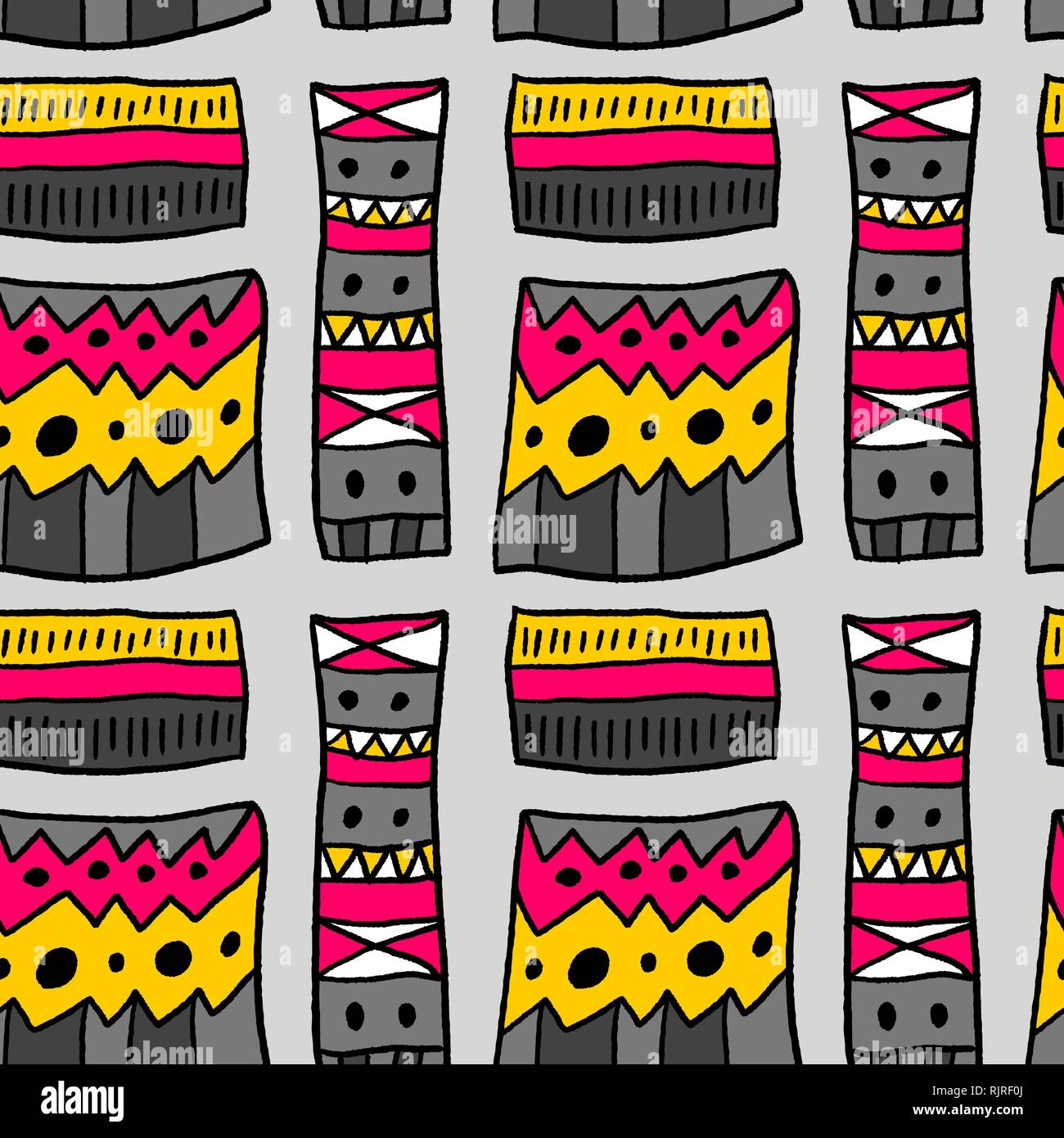African tribal pattern - artistic fabric material texture. Seamless ...