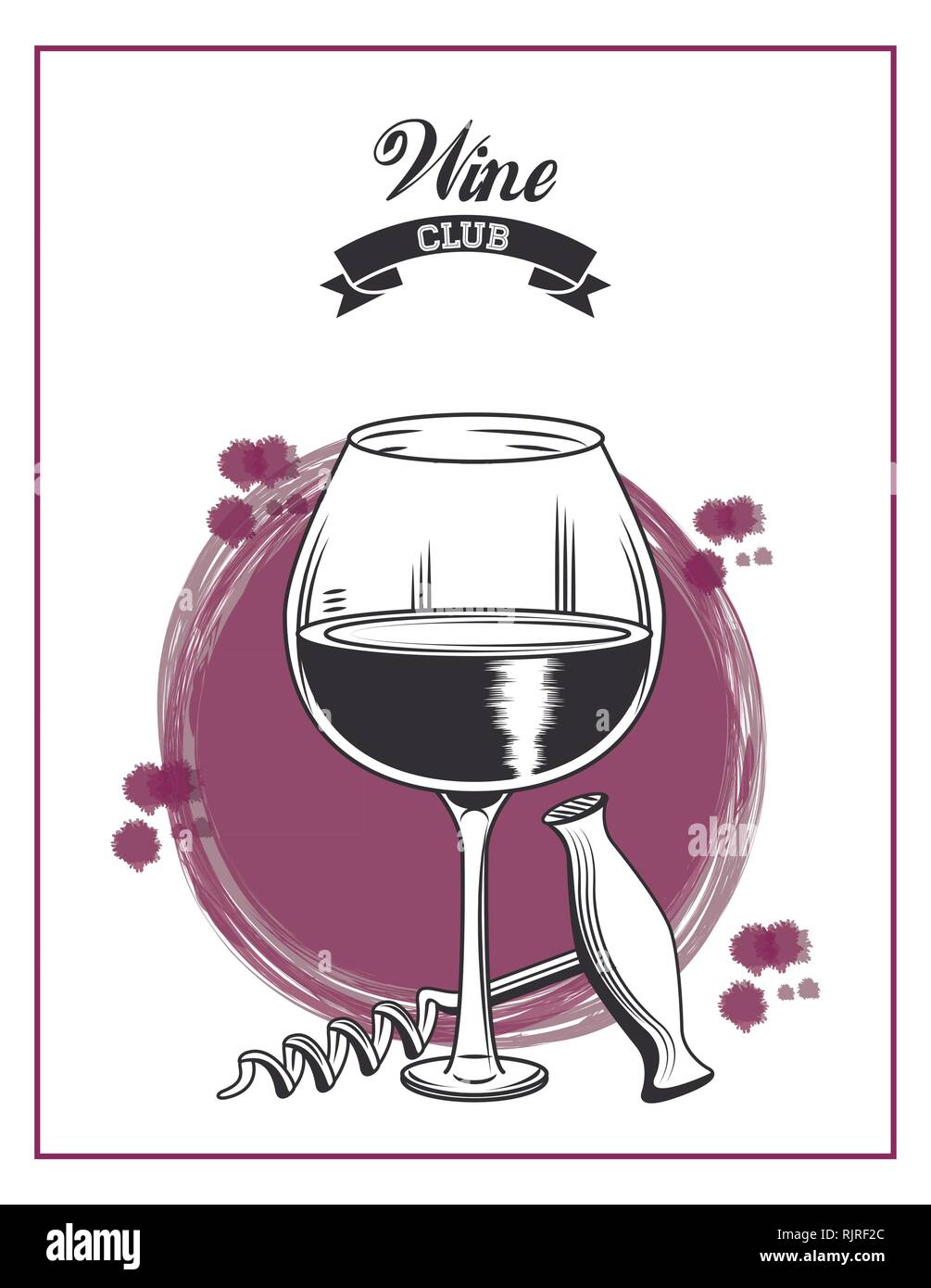 Wine Club emblem Stock Vector Image & Art - Alamy