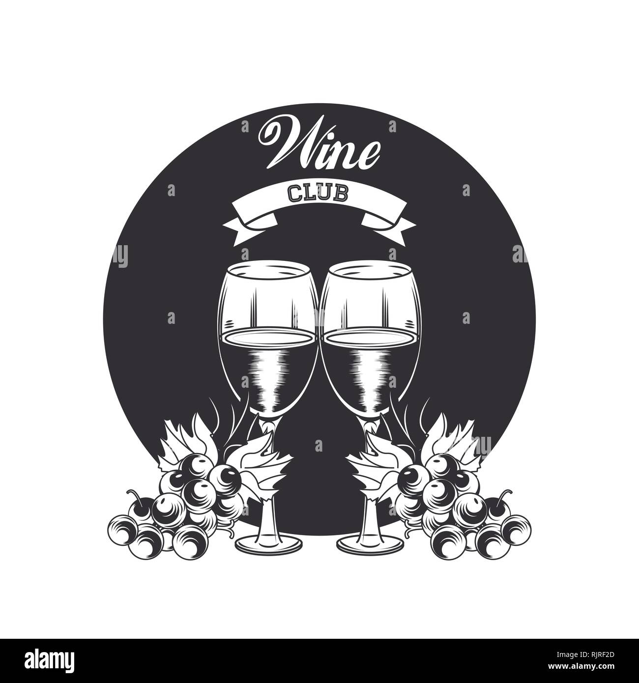 Wine Club emblem Stock Vector Image & Art - Alamy