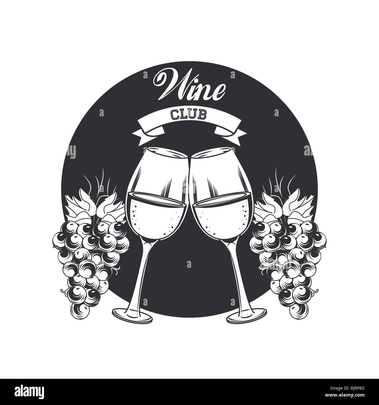 Wine Club emblem Stock Vector Image & Art - Alamy