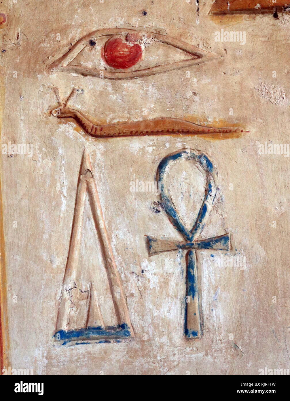 Abydos, one of the oldest cities of ancient Egypt; Hieroglyphic texts ...